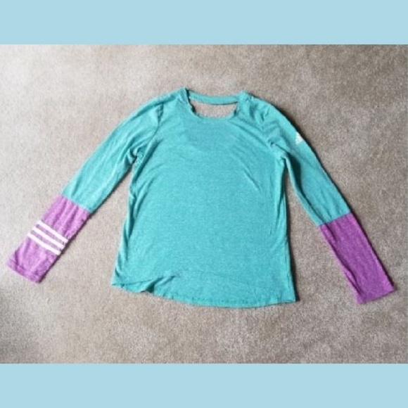 adidas | Tops | Adidas Girls Turquoise Purple Styled Size Xl 6 | Poshmark